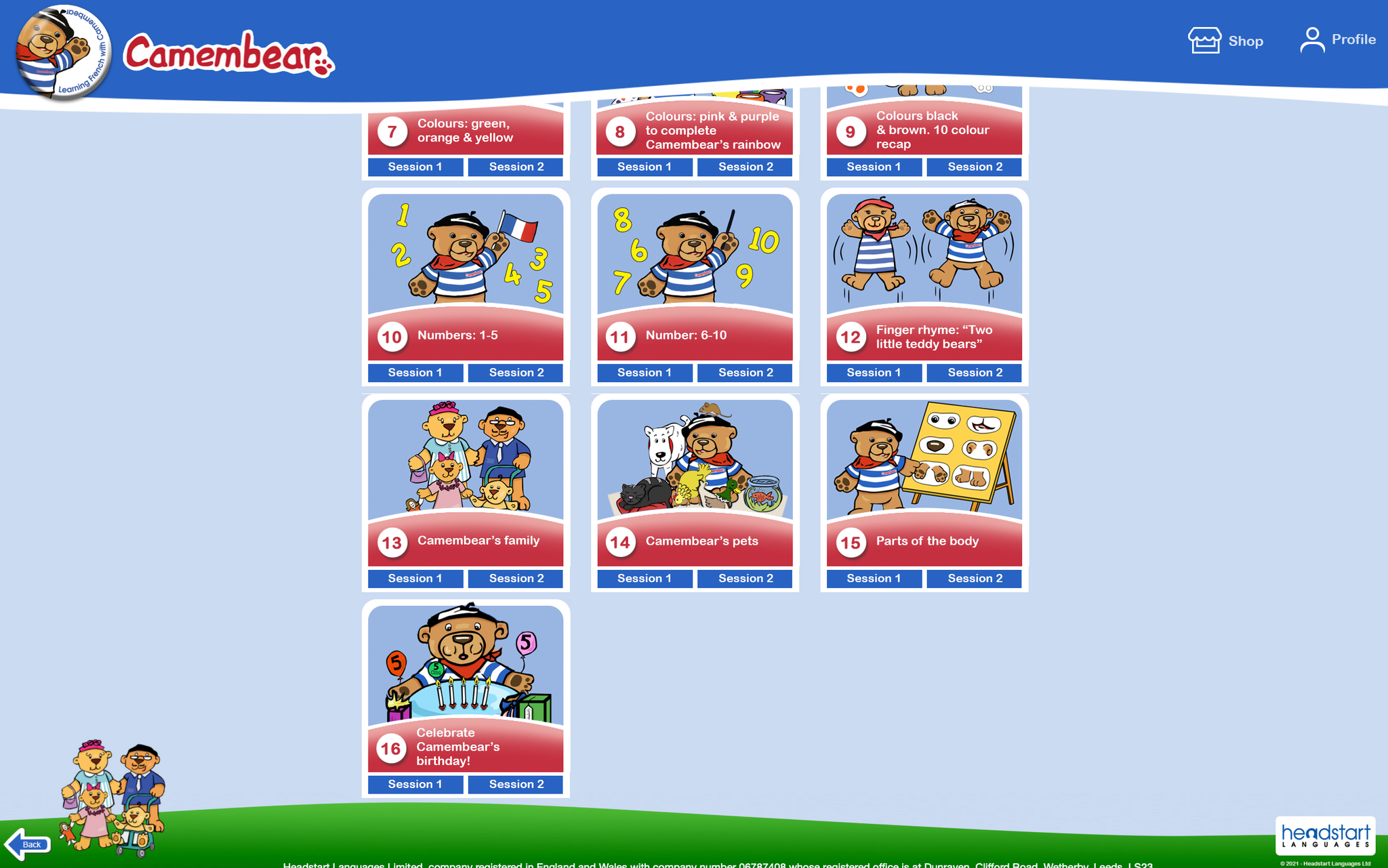 Camembear Digital for Schools (Portal only) – Headstart Languages Limited