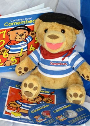 Cam@Home Bundle- includes mini Camembear, 2 books and map of France ...